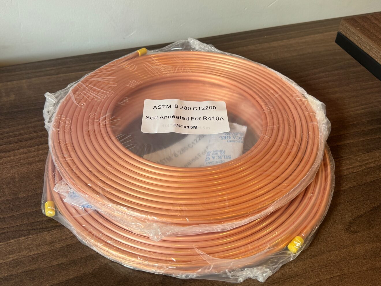 Copper pipe soft drawn 15m R410A 1/4 or 6.35 mm – AllAir